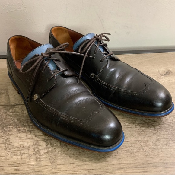 a. testoni | Shoes | Mens A Testoni Brown Blue Leather Lace Up Italian ...